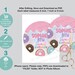 Editable Donut Birthday Party Plate Label Template. Printable - Etsy