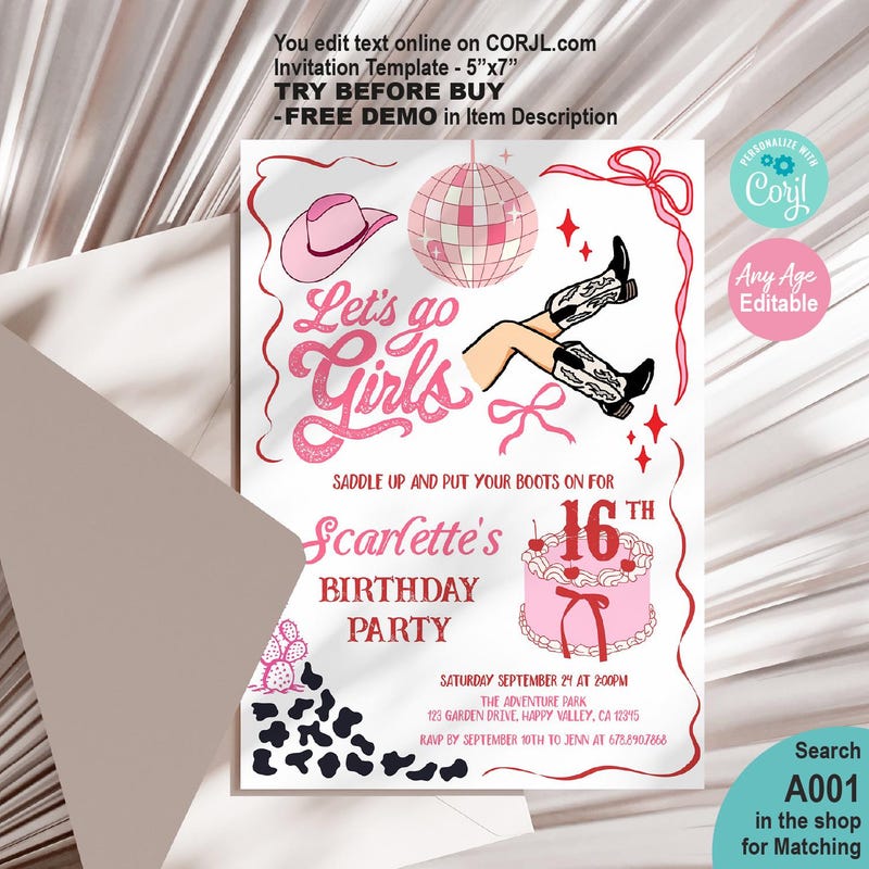 Cowgirl Disco Ribbon - Etsy