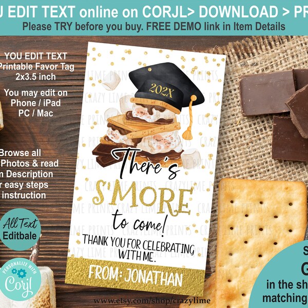 Smore Thank You Tags - Etsy