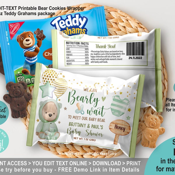 We Can Bearly Wait Cookies - Etsy