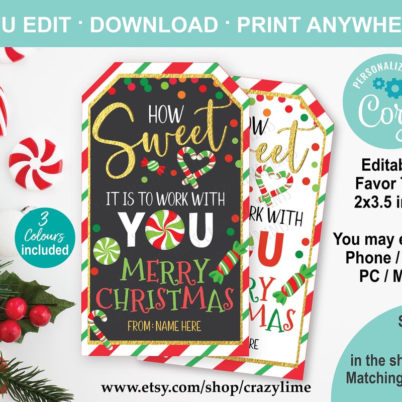 Christmas Treat Tags - Etsy
