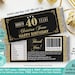 EDITABLE 40th Birthday Chocolate Candy Bar Wrapper 1.55 Oz - Etsy