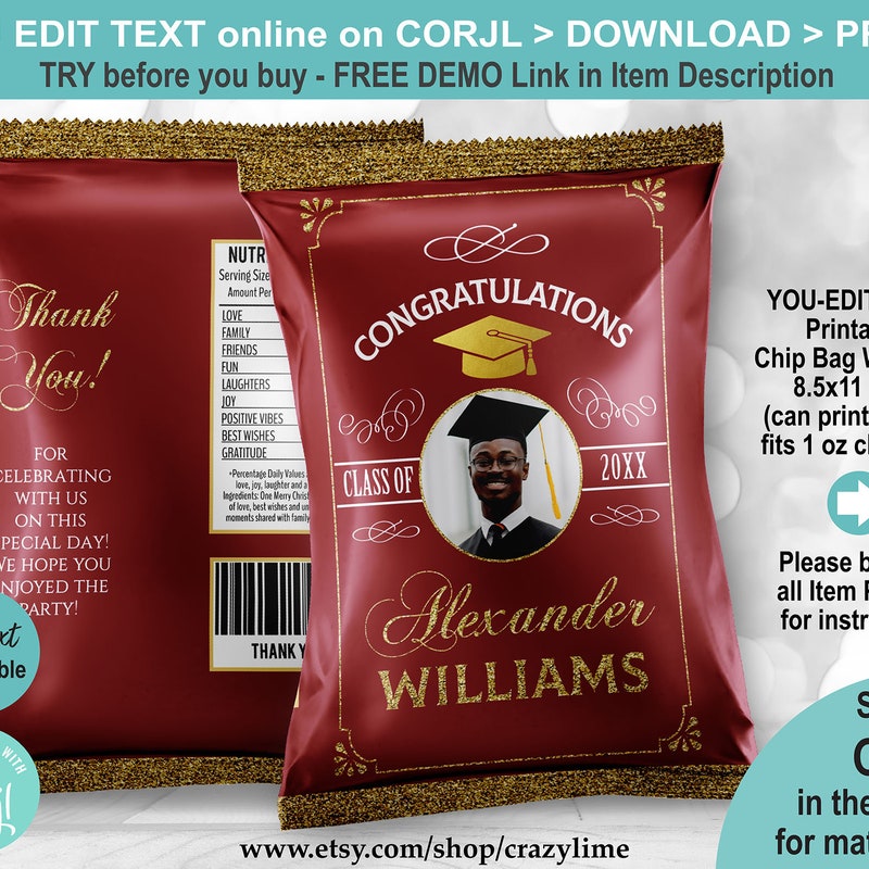 Chip Bags Graduation - Etsy