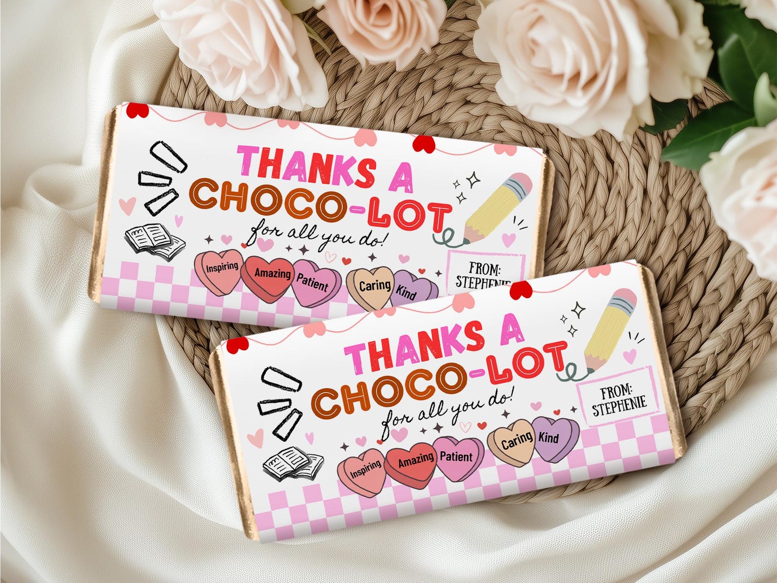 EDITABLE Valentine Chocolate Candy Bar Wrapper. 1.55 Oz Label. School ...