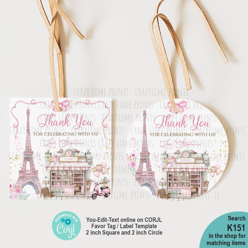 Paris Tags - Etsy