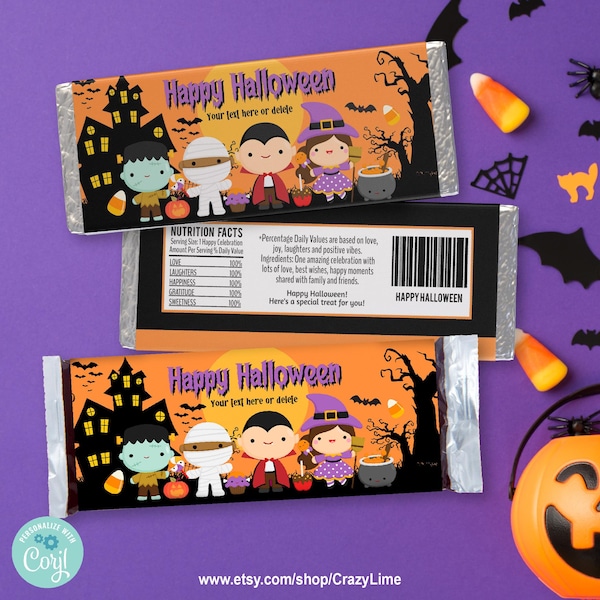 Candy Wrapper Halloween - Etsy