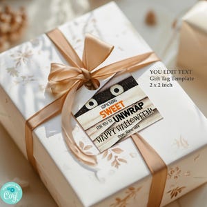 EDITABLE Halloween Treat Tag. Mummy Trick or Treat Costume Party Favors ...