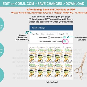 EDITABLE Halloween Frankenstein Gift Tag. Frankly I Think You Are ...