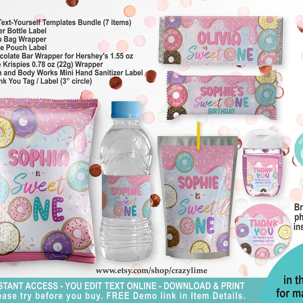 Sweet One Birthday Party Favors - Etsy