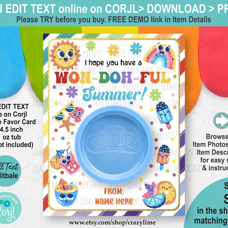 Play Doh Template - Etsy