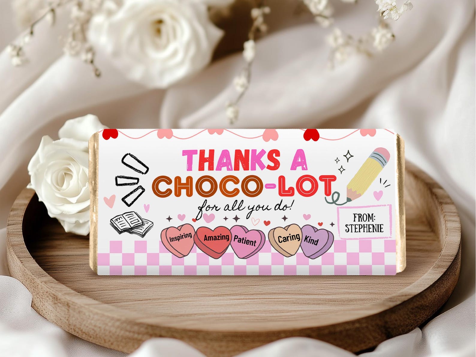 EDITABLE Valentine Chocolate Candy Bar Wrapper. 1.55 Oz Label. School ...