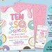 Editable Donut Ten is so Sweet 10th Birthday Party Invitation - Etsy