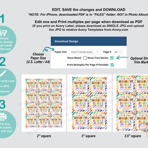 End of School Year Cookie Gift Tag Editable Template. Chip Chip Hooray ...