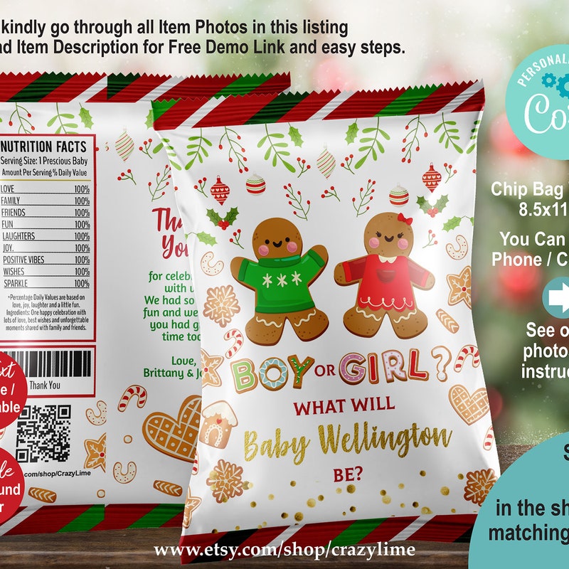 Gingerbread Gender Reveal - Etsy