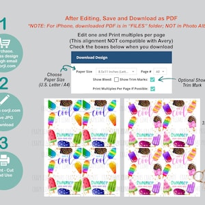 EDITABLE Popsicle Tag Have a Cool Summer. End of School Year Freeze Pop ...