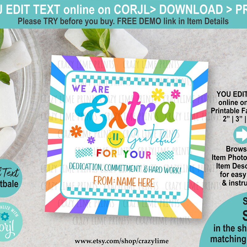 Candy Sayings Thank You - Etsy