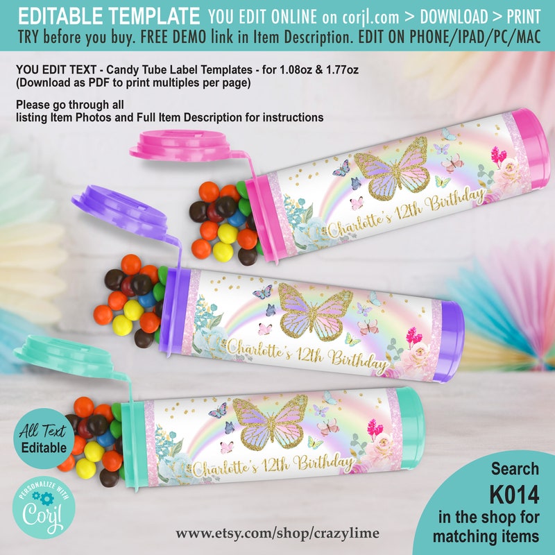 Candy Tubes - Etsy