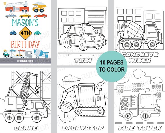 Crazy Car Coloring Book