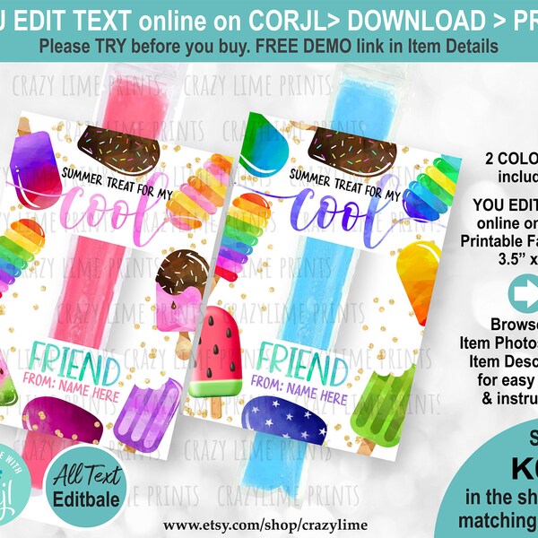 Popsicle Gift Tag - 60+ Gift Ideas for 2024