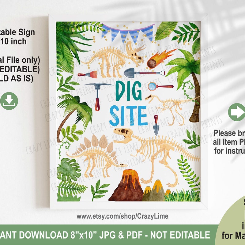 Dinosaur Dig Clipart - Etsy