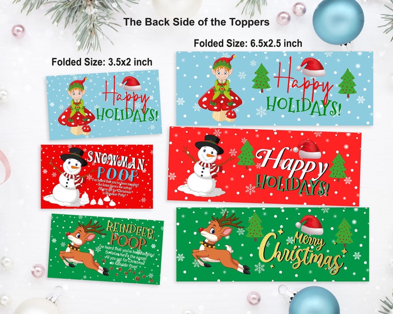 EDITABLE Reindeer Poop Elf Poop & Snowman Poop Treat Bag | Etsy