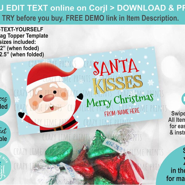 Santa Kisses - Etsy
