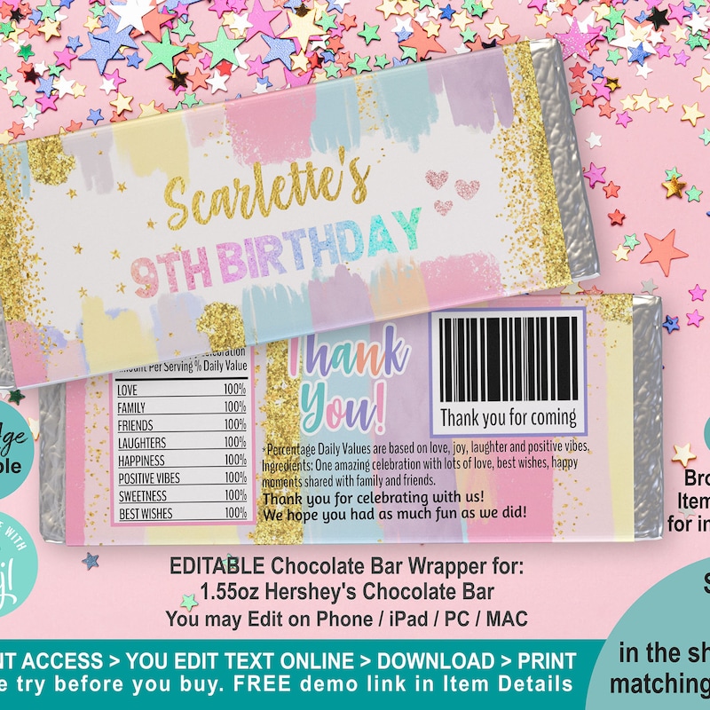 Custom Candy Wrappers - Etsy