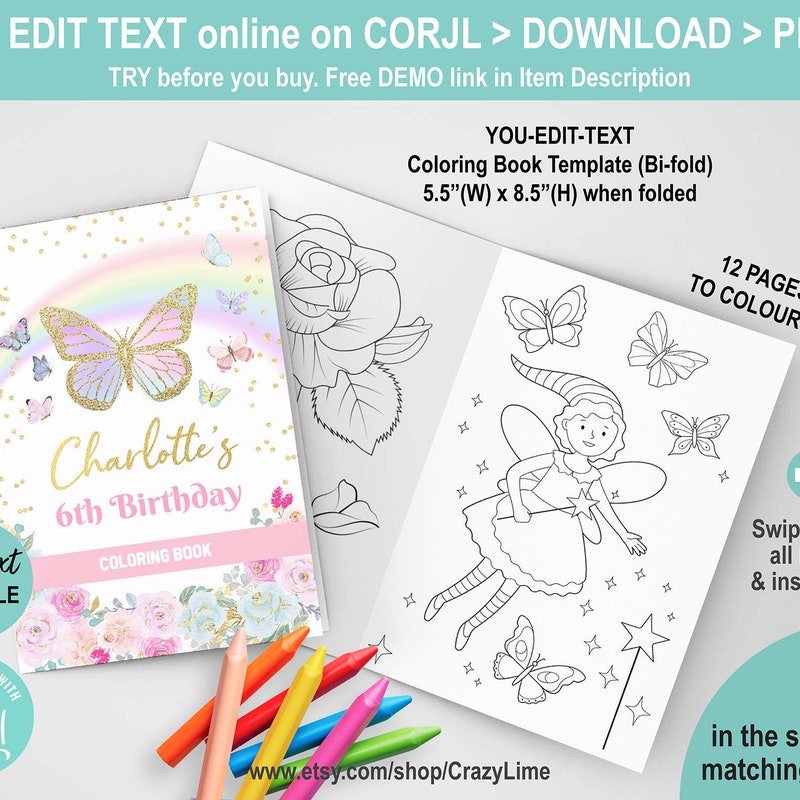 Coloring Book Party Favor - Etsy