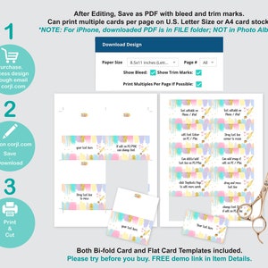 EDITABLE Girl Art Party Place Card Template. Printable Pastel ...