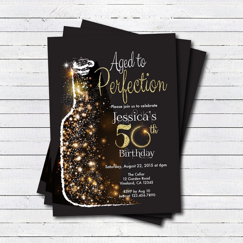 30th Wine Birthday Invitation Aged To Perfection Black And Etsy