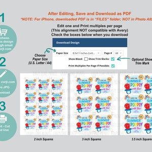 Summer Pop Fun Ring Candy Gift Tag. Poppin' Fun End of School Year ...