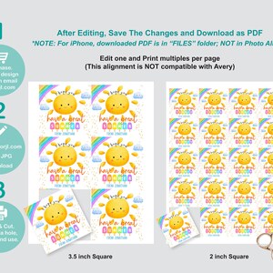 Sun Have A Great Summer Gift Tag. End of School Year Summer Holiday ...