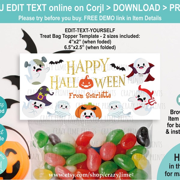 Candy Bag Toppers - Etsy