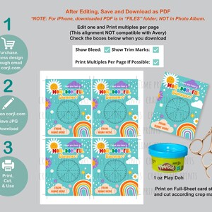 EDITABLE Summer Play Dough Gift Card. End of School Year Have Won-doh ...