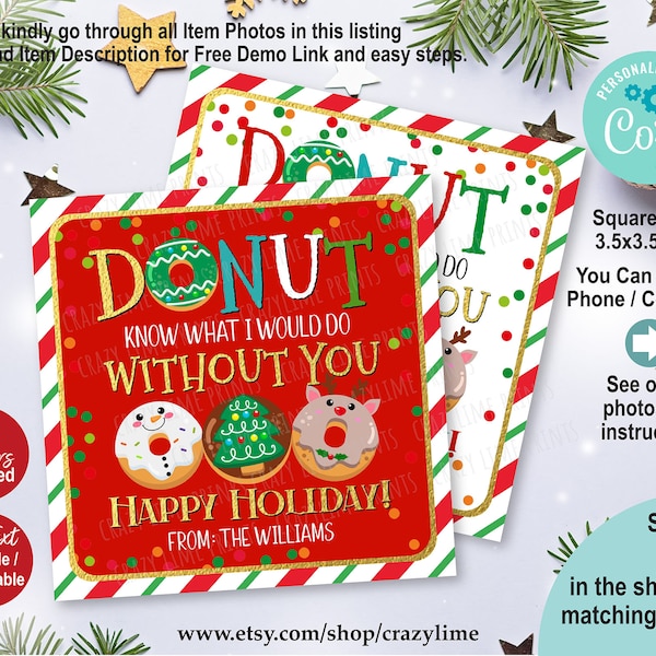 Christmas Treat Tags - Etsy