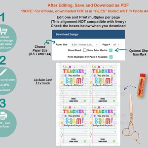 Teacher Lip Balm Gift Tag. EDITABLE Teacher Appreciation Gift Card. You ...