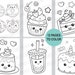 EDITABLE Donut Two Sweet Coloring Pages. 8.5x11 Inch Prints Full Page ...