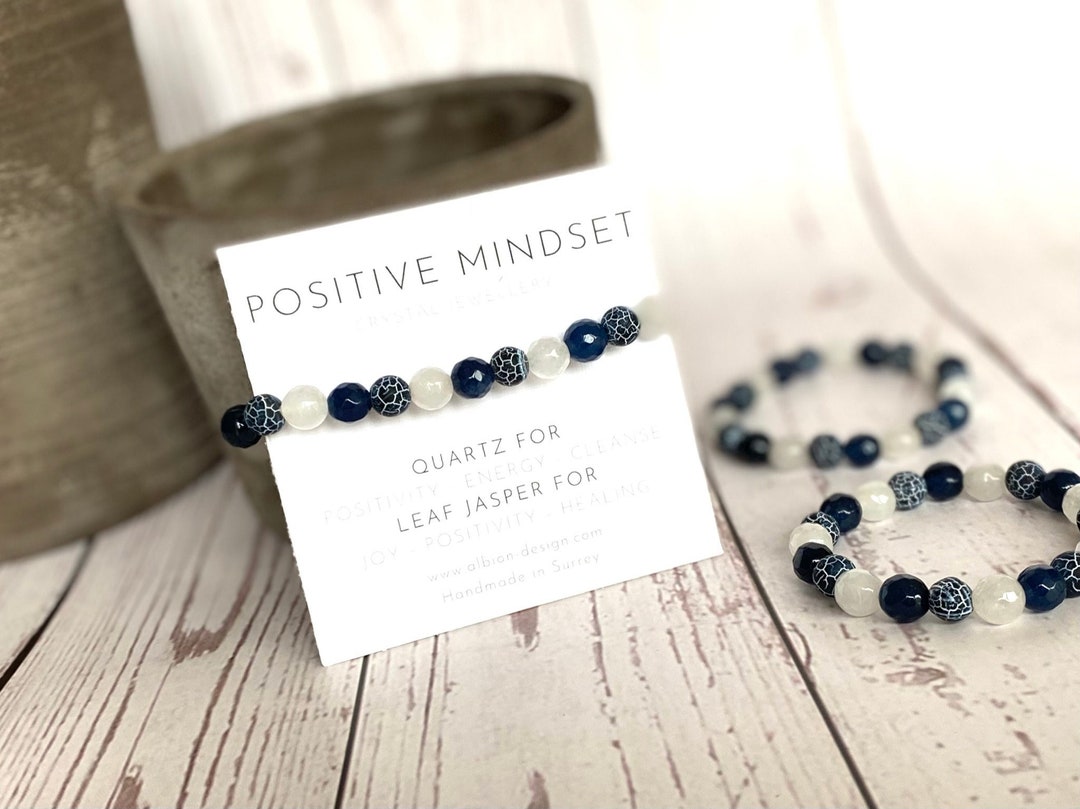 Crystal Bracelet - Positive Mindset Bracelet - Positivity Bracelet ...