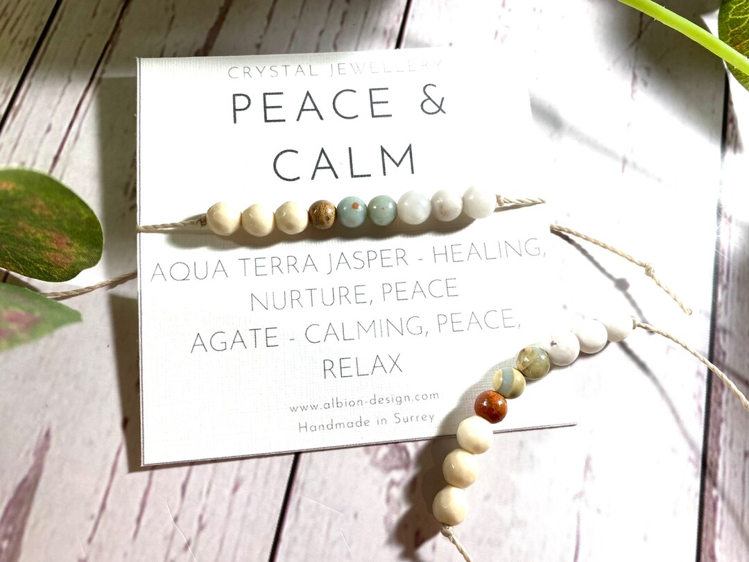 Peace and Calm Crystal Bracelet - Anxiety Bracelet - Crystals for Calm ...