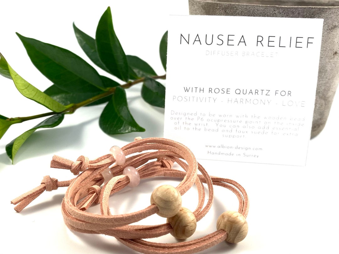 Anti Sickness Bracelets - Set of 2 - Nausea Relief - Essential Oil ...
