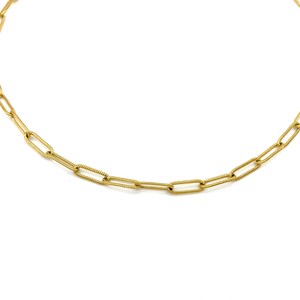 Paper Chain Gold Necklace, Anti-tarnish, Waterproof Necklace, Wear as ...