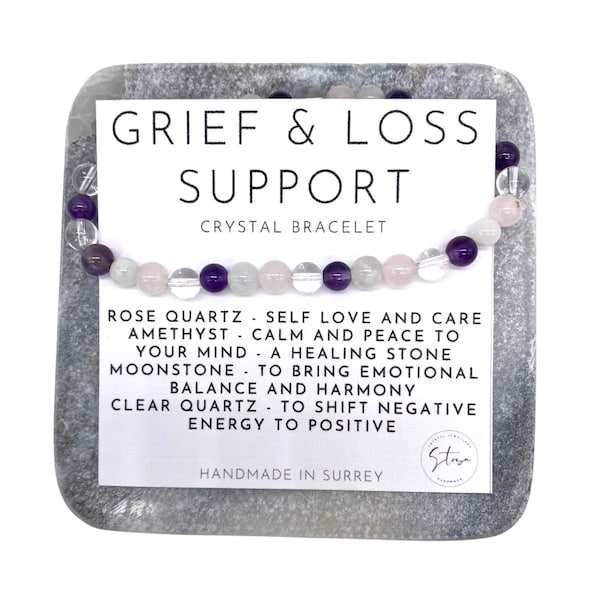 Grief and Support Crystal Bracelet - Etsy