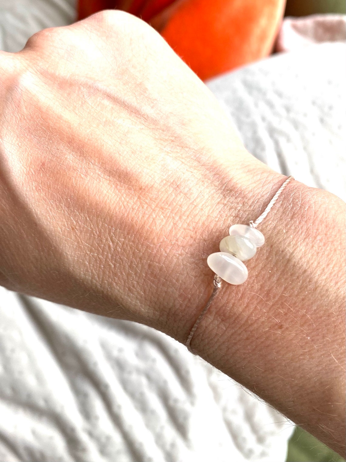 Moonstone June Birth Stone Crystal Bracelet Moonstone - Etsy UK