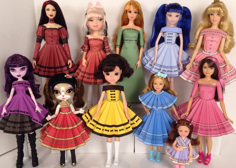 Lydia Printable Doll Clothes Fits Barbie And More Etsy