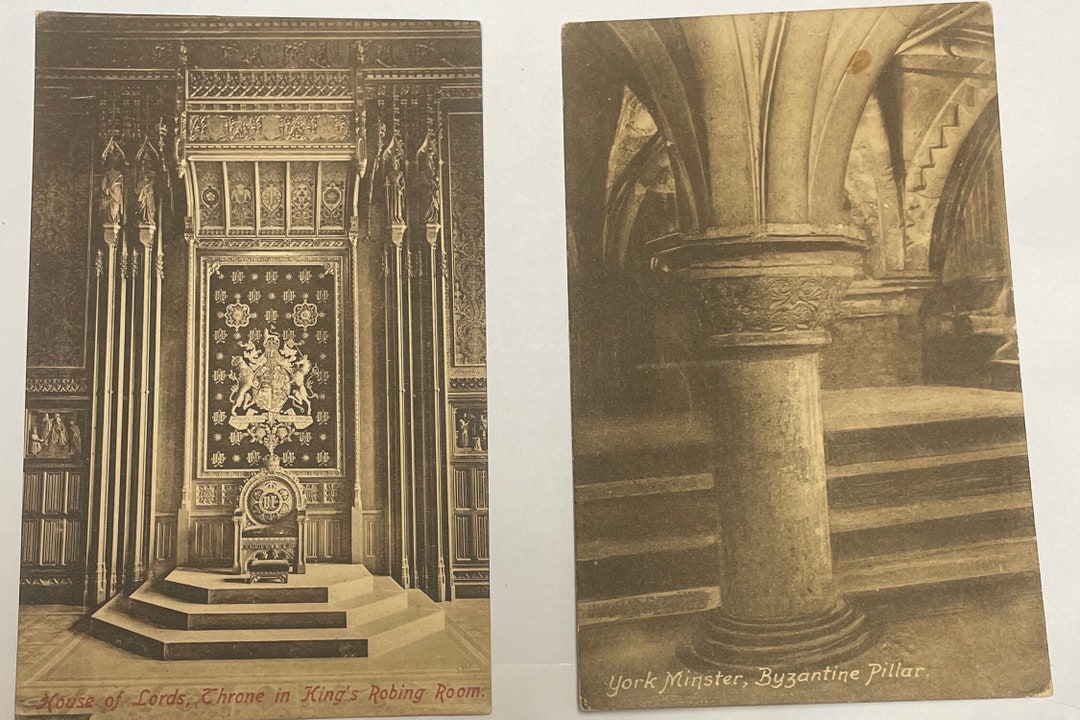 Vintage/antique 1930s Monochrome ,brown&white Pair Postcards Frith’s ...