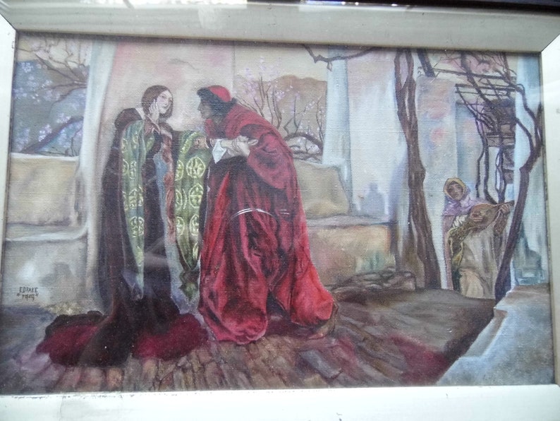 Elizabeth Drake, 1909 Painting After E A Abbey "o Mistress Mine, Where ...