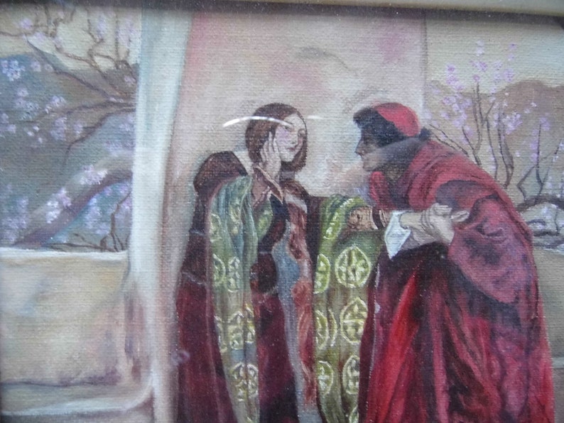 Elizabeth Drake, 1909 Painting After E A Abbey "o Mistress Mine, Where ...