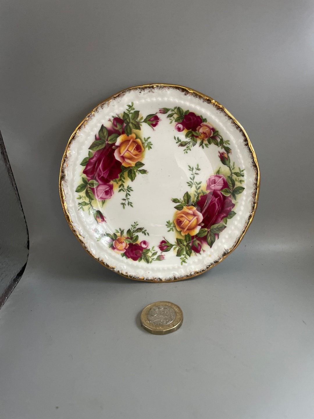 Vintage Royal Albert Old Country Roses Pill Dish ,marked Bone China ...