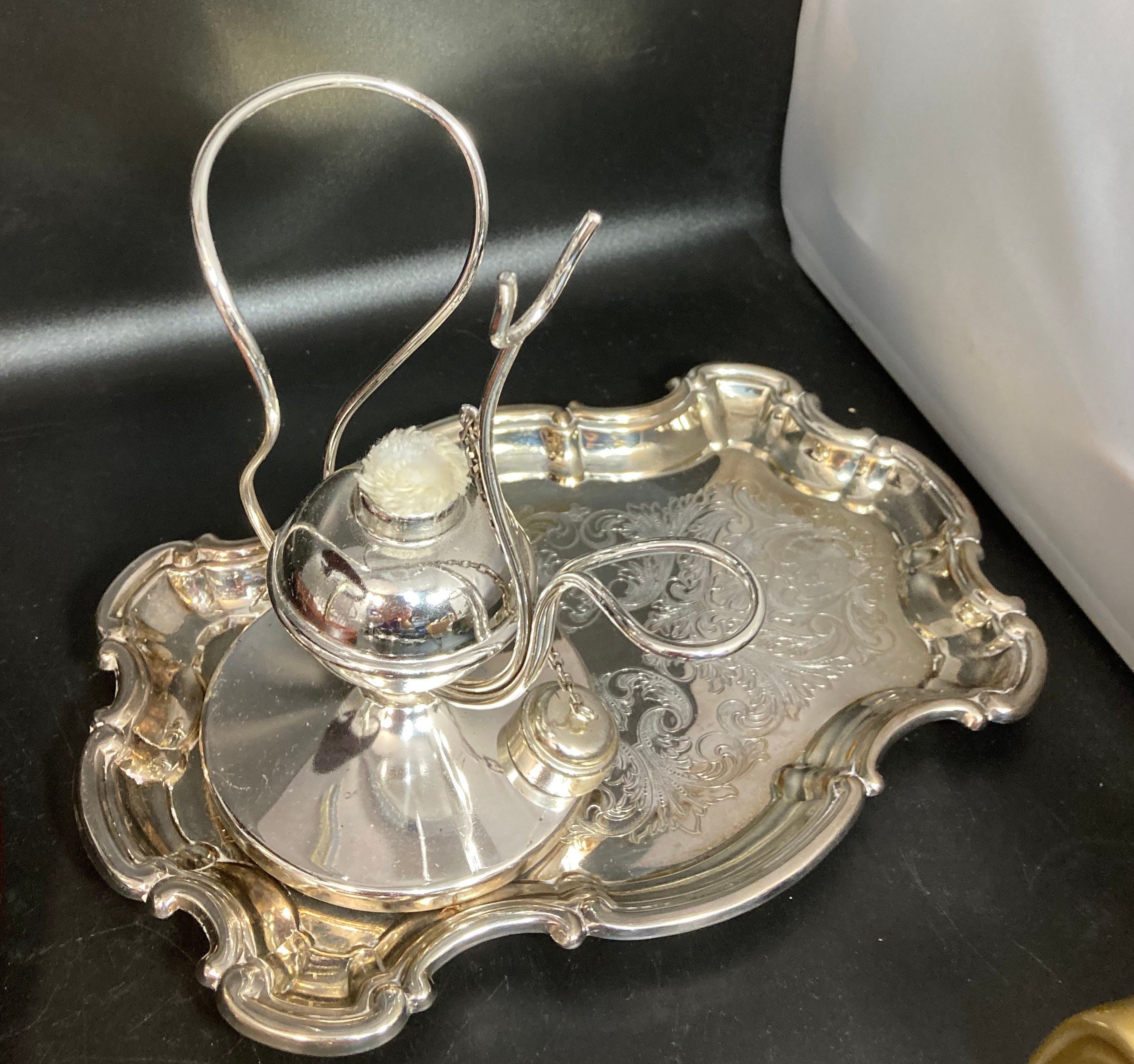 Vintage collection silver plate brandy Warner tray marked | Etsy