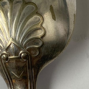 Vintage ,white Metal,massive Marked Extra Large Table Spoon With Queen ...